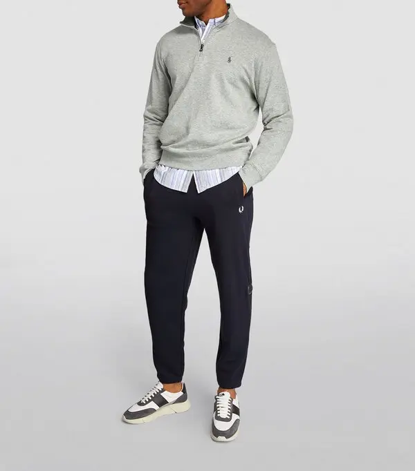 Polo Ralph Lauren Quarter-zip Sweatshirt With Embroidered Pony - Grey