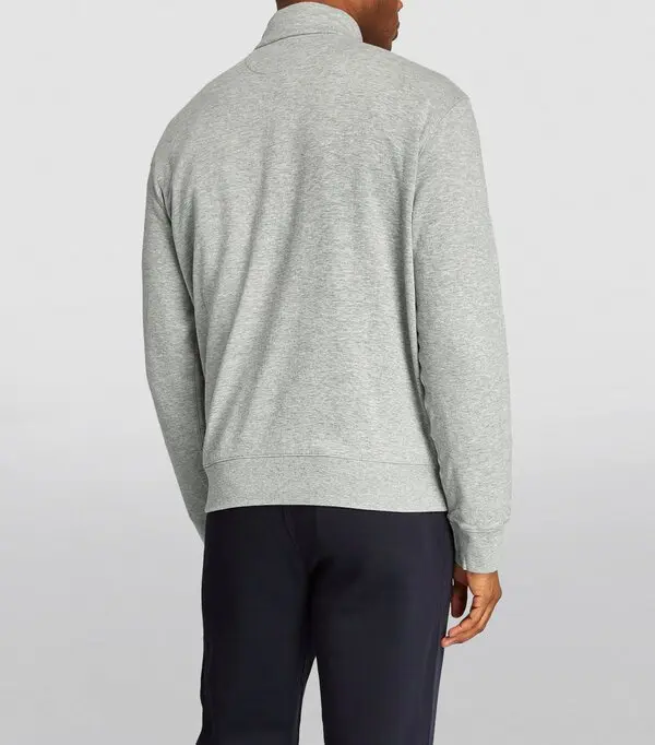 Polo Ralph Lauren Quarter-zip Sweatshirt With Embroidered Pony - Grey