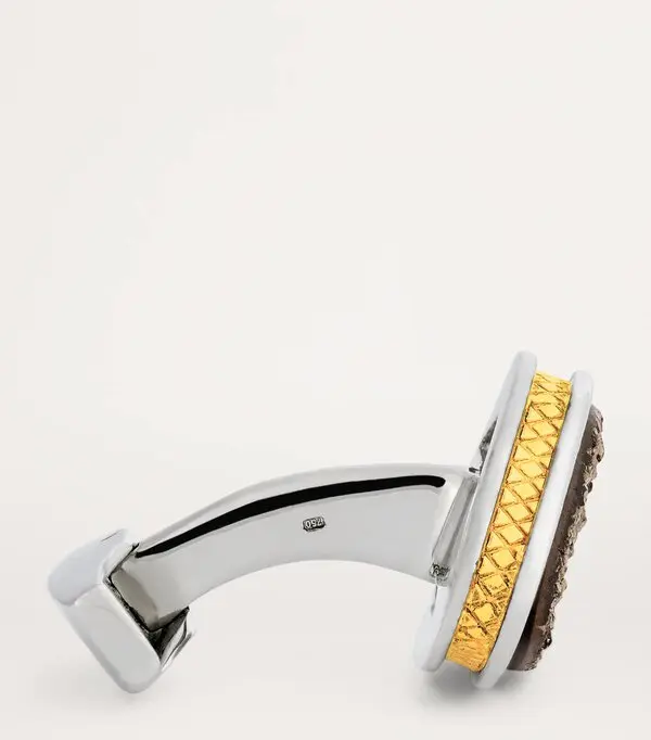 Tateossian Sterling And Drusy Cufflinks
