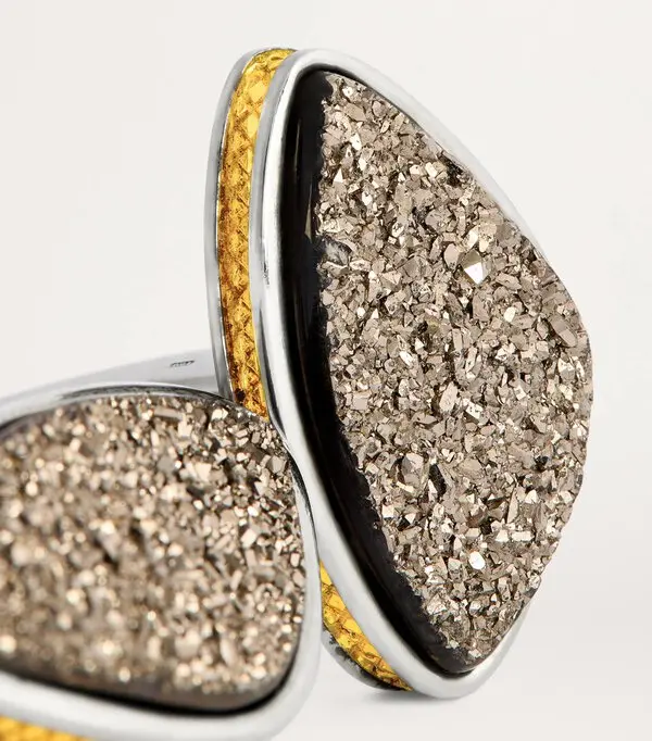 Tateossian Sterling And Drusy Cufflinks