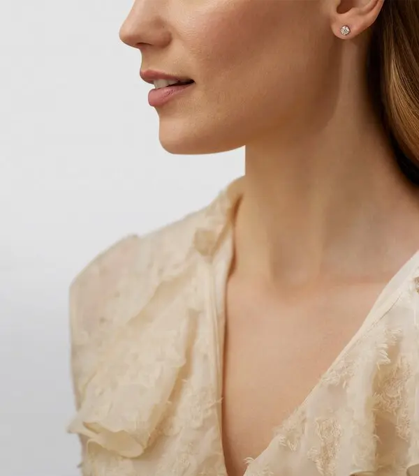 BOODLES Platinum And Diamond Classic Stud Earrings