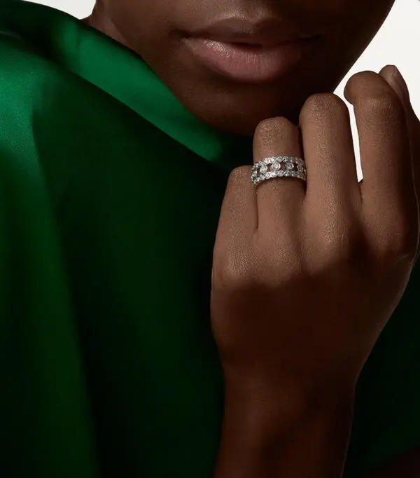 Cartier Broderie Diamond Ring In Gold