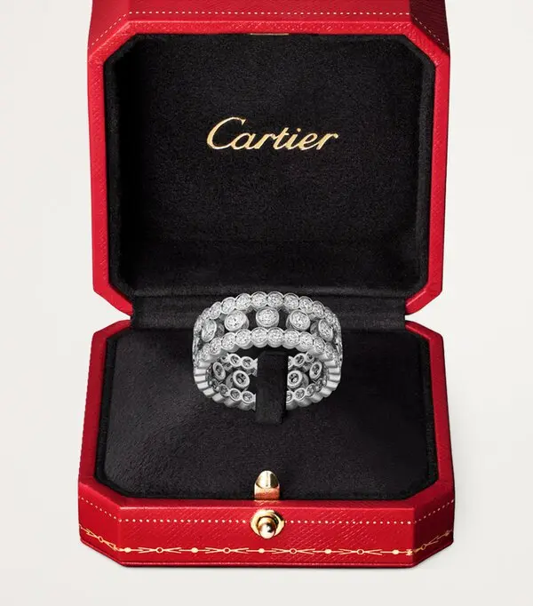 Cartier Broderie Diamond Ring In Gold