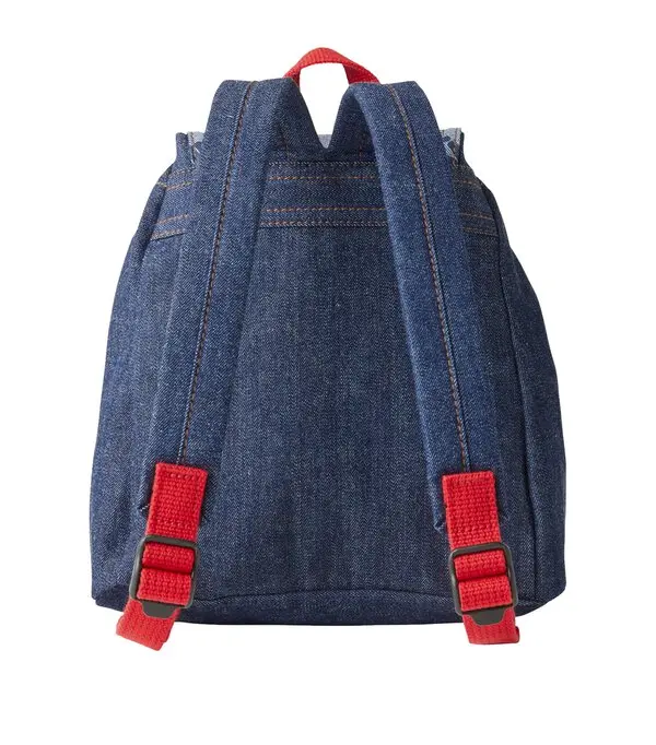 MIKI HOUSE Denim Backpack With Embroidered Logo