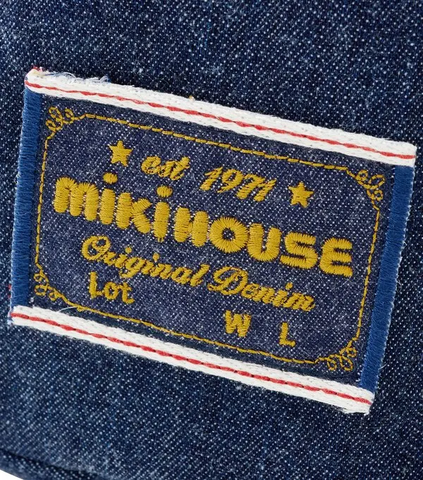 MIKI HOUSE Denim Backpack With Embroidered Logo