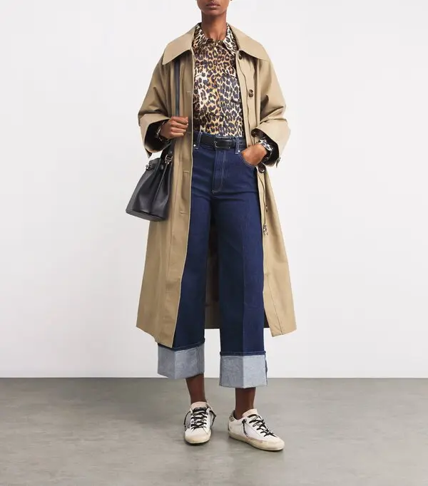 GOLDEN GOOSE Super-star Leather Sneakers With Glitter Accents