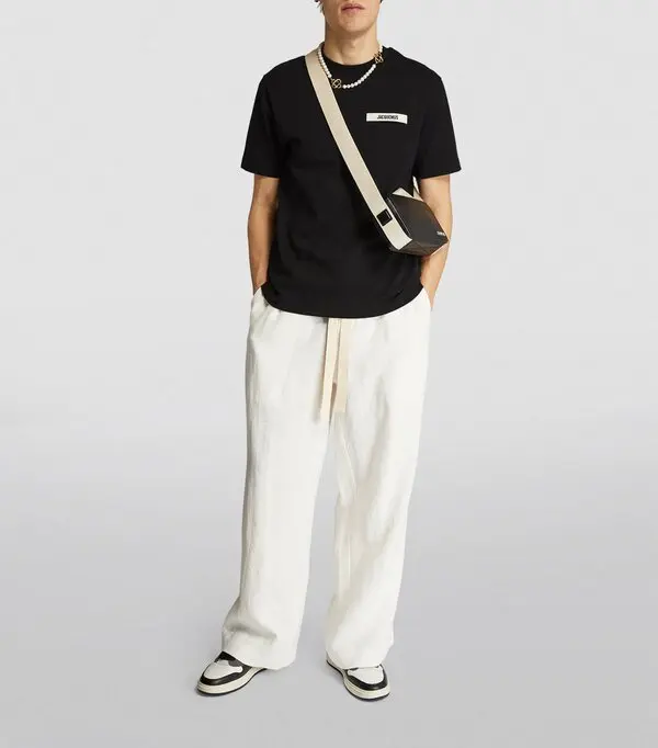 Jacquemus Grosgrain Logo T-shirt - Black