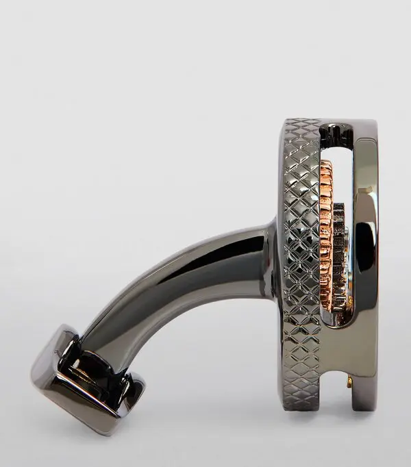 Tateossian Circle Gear Cufflinks - Grey