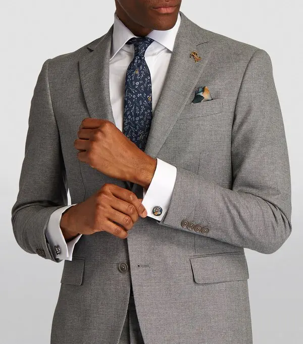 Tateossian Circle Gear Cufflinks - Grey