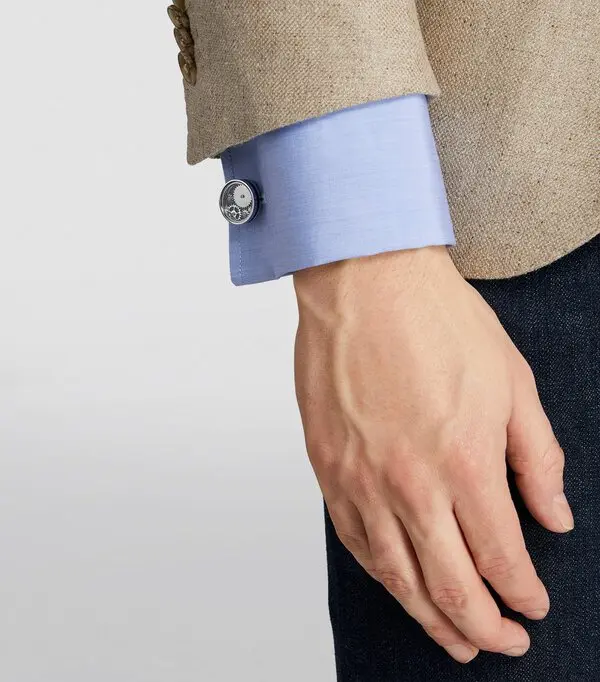 Tateossian Circle Gear Cufflinks
