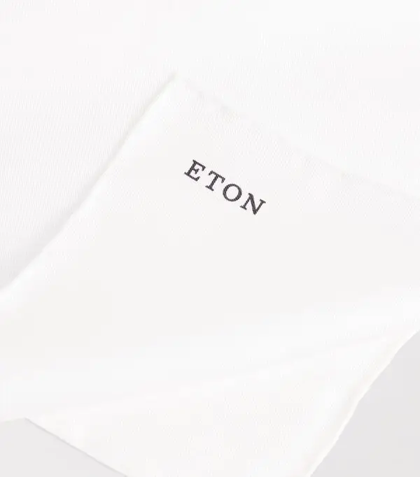 Eton Silk Pocket Square - White