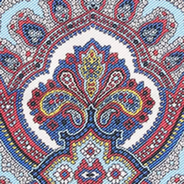Eton Silk Paisley Pocket Square - Red