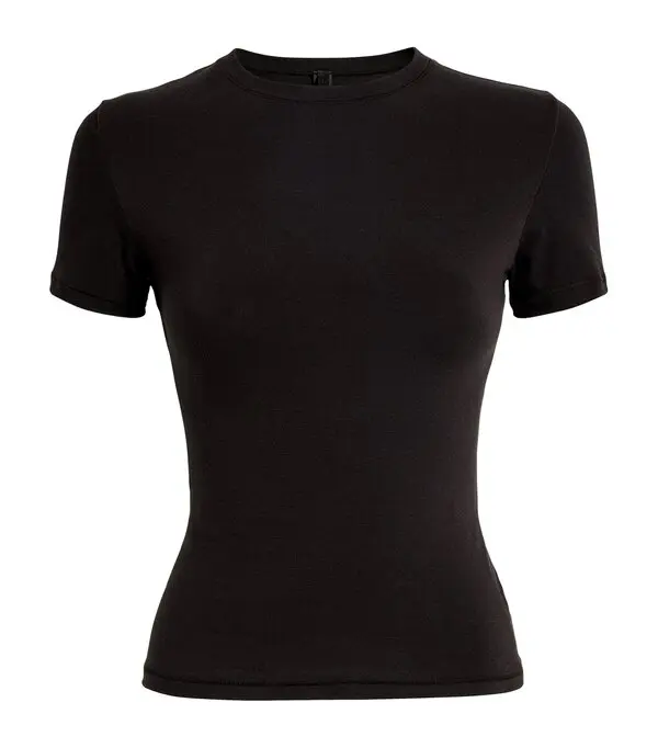 SKIMS Cotton Jersey Short-sleeve T-shirt - Black