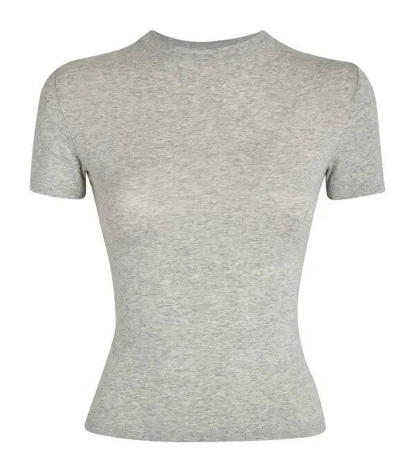 SKIMS Cotton Jersey Short-sleeve T-shirt - Grey