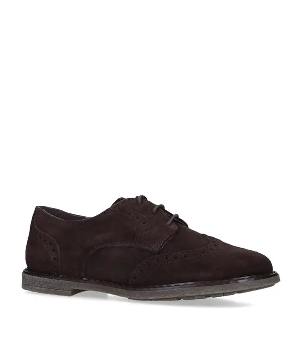 PAPOUELLI Suede Arthur Brogues - Brown