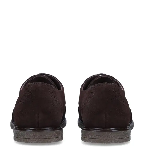 PAPOUELLI Suede Arthur Brogues - Brown
