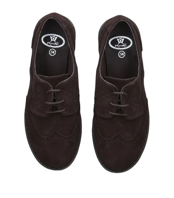 PAPOUELLI Suede Arthur Brogues - Brown