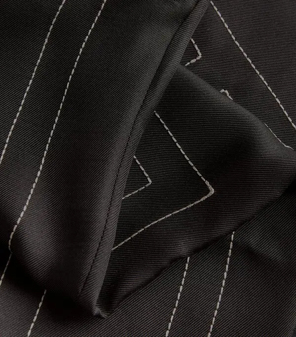 TOTEME Silk Monogram Trousers - Black