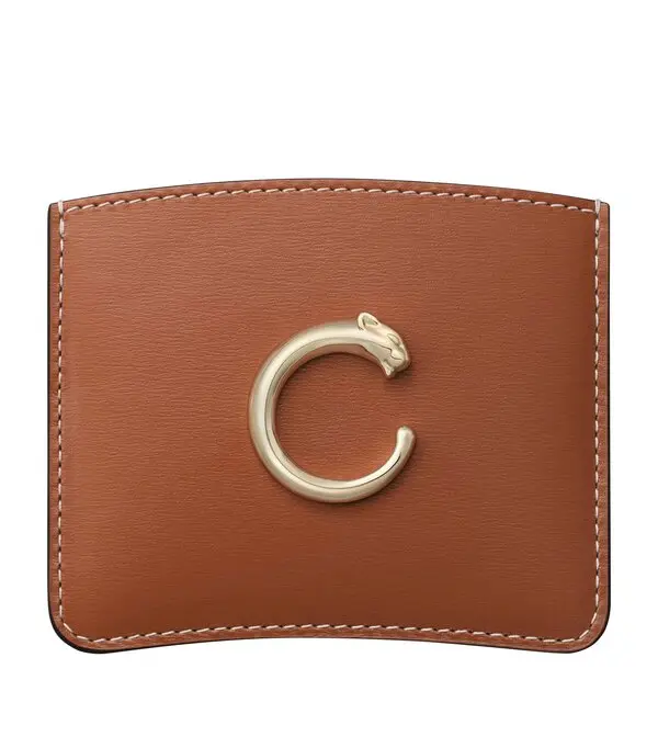 Cartier Leather Panthère De Card Holder - Brown