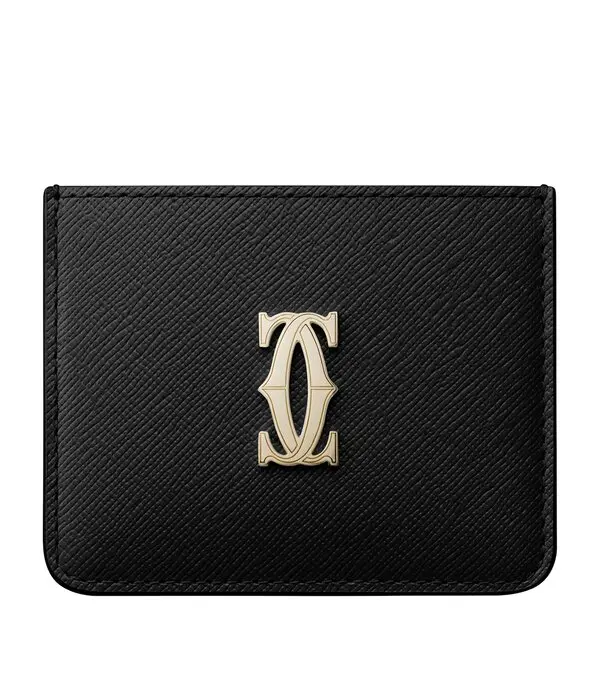 Cartier Leather C De Card Holder - Black