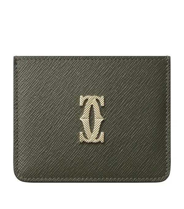 Cartier Leather C De Card Holder - Green