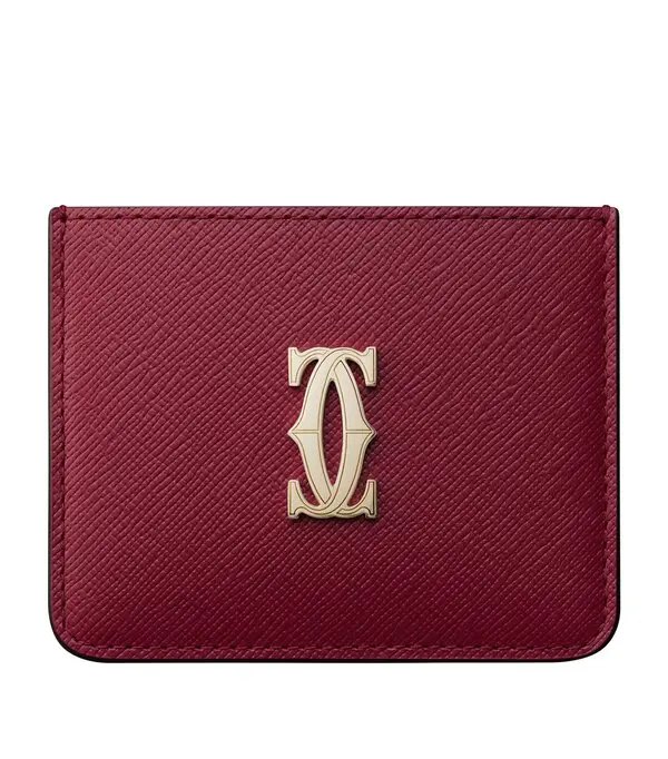 Cartier Leather C De Card Holder - Red