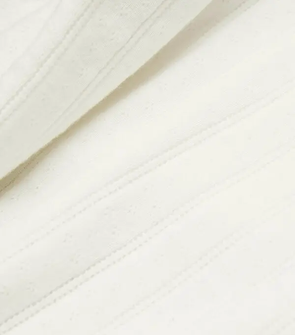 LESET Rib-knit Pointelle T-shirt