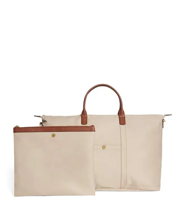Harrods Nylon Overnight Tote Bag - Neutral