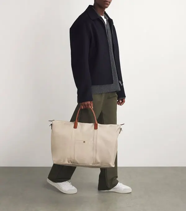 Harrods Nylon Overnight Tote Bag - Neutral