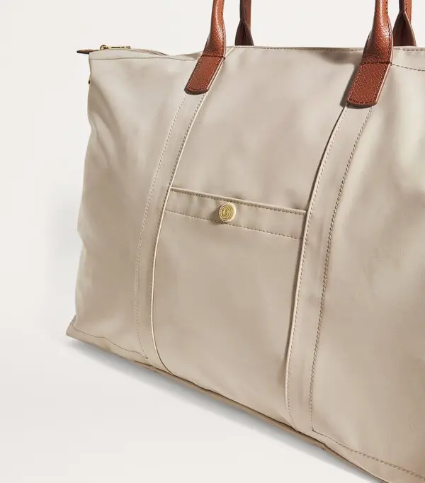 Harrods Nylon Overnight Tote Bag - Neutral