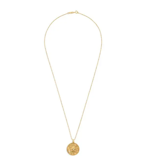 JENNIFER MEYER 18 Karat Yellow Diamond Embellished Good Luck Necklace - Gold