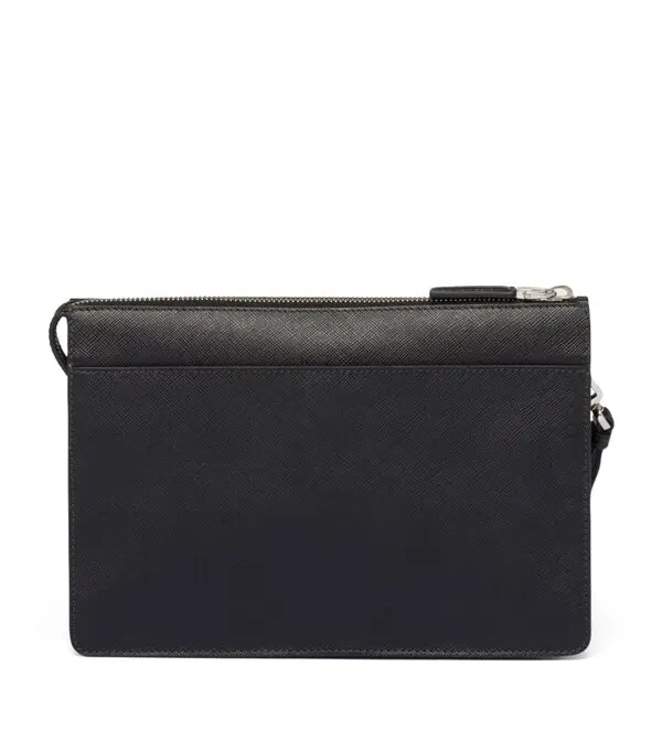 Prada Saffiano Leather Pouch - Black