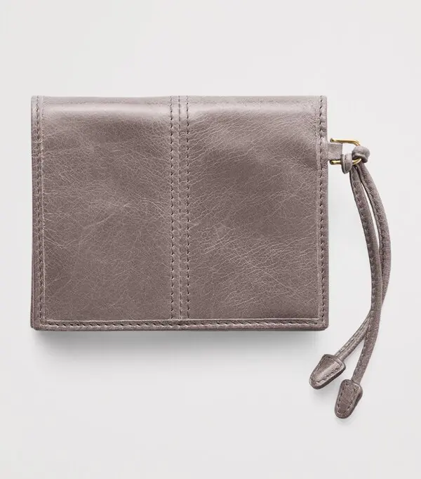 Prada Small Leather Bifold Wallet - Grey
