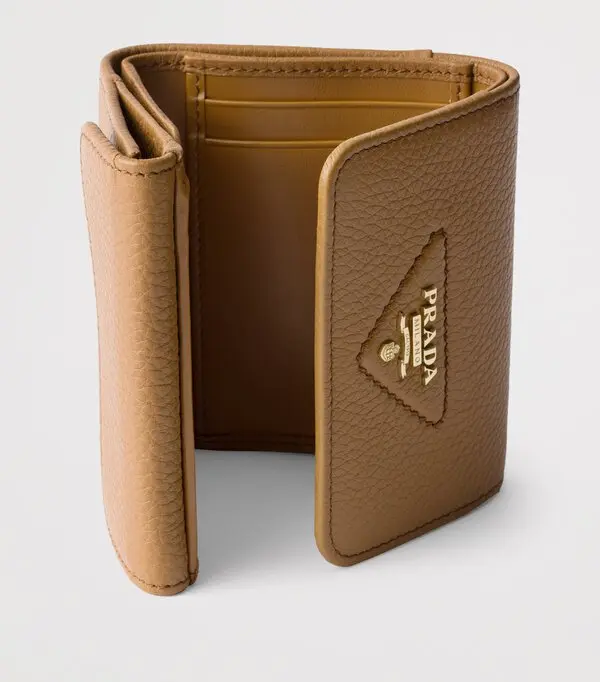Prada Small Leather Wallet - Brown