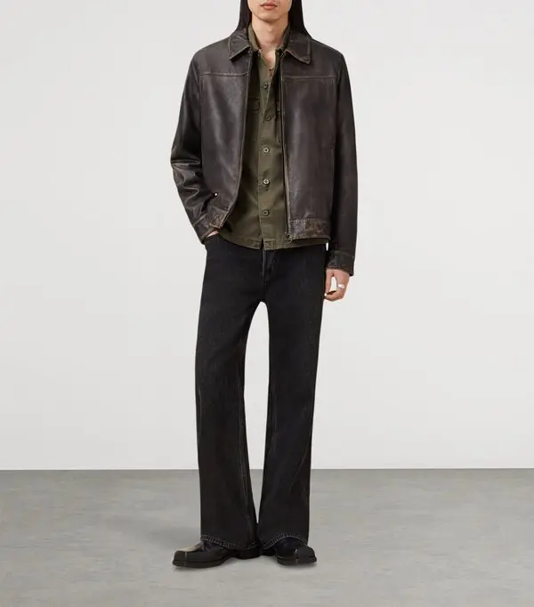 ALLSAINTS Cotton Spotter Overshirt - Green