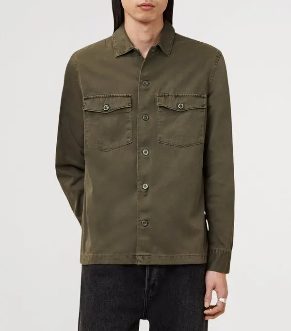 ALLSAINTS Cotton Spotter Overshirt - Green