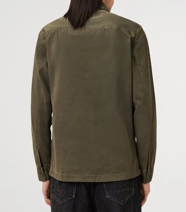 ALLSAINTS Cotton Spotter Overshirt - Green