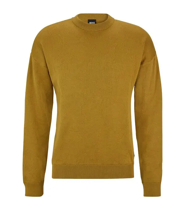 BOSS Cotton Crew Neck Sweater