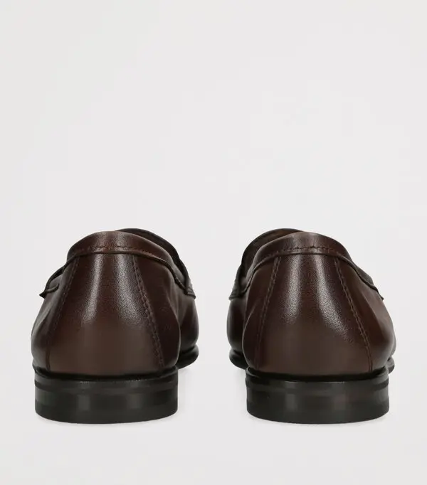 Santoni Leather Carlos Loafers