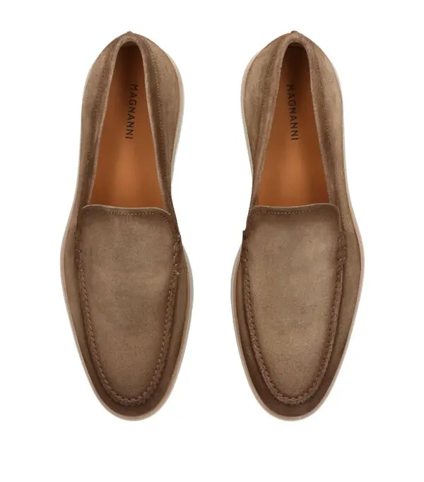 Magnanni Suede Paraiso Loafers - Brown