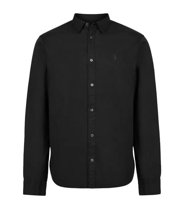 ALLSAINTS Stretch-cotton Hawthorne Shirt - Black
