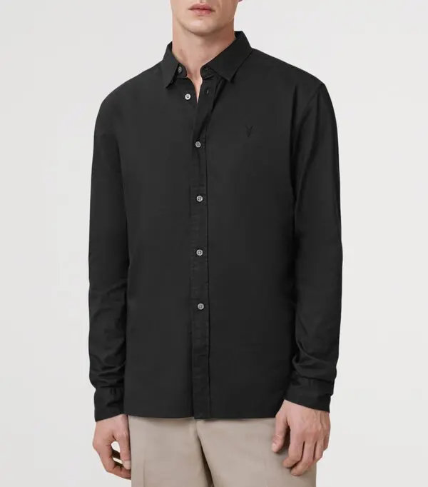 ALLSAINTS Stretch-cotton Hawthorne Shirt - Black