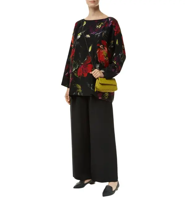 Eskandar Silk Wide-leg Trousers - Black