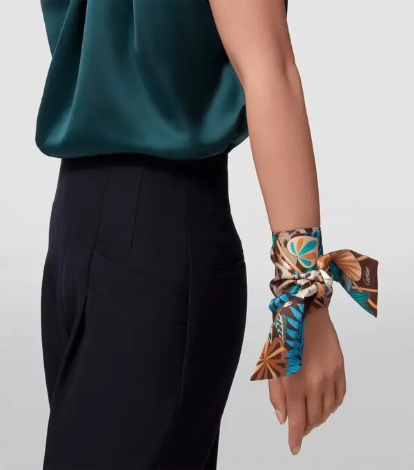 Cartier Silk Panthère Jungle Scarf
