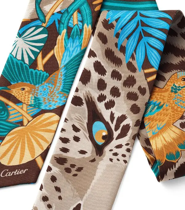 Cartier Silk Panthère Jungle Scarf