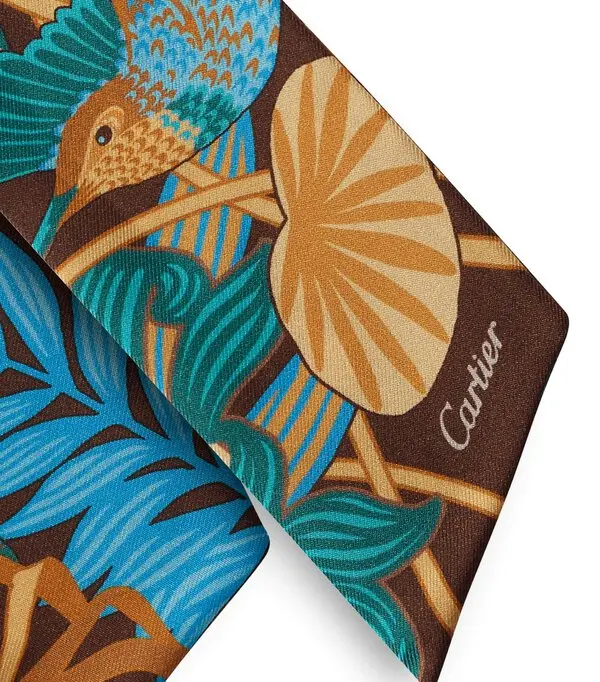 Cartier Silk Panthère Jungle Scarf