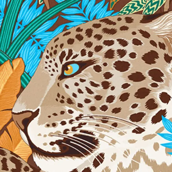 Cartier Silk Panthère Jungle Scarf - Beige