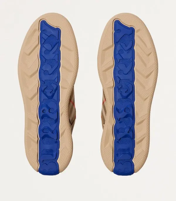 Burberry Check Terrace Sneakers - Yellow