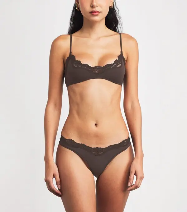 SKIMS Fits Everybody Scoop-neck Bralette - Brown