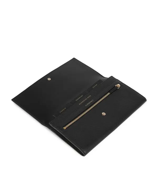 Smythson Leather Marshall Travel Wallet